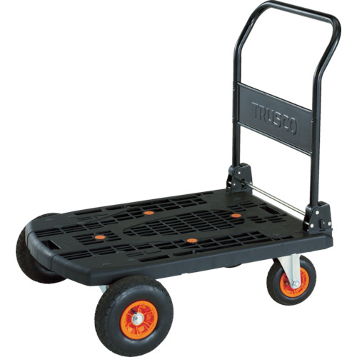 TRUSCO Large Resin Platform Truck "Kartio Big Off Road"（folding handle type） | H.M Group Thailand